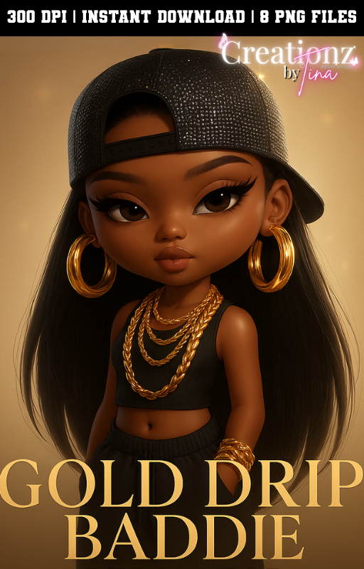 Gold Drip Baddie Bundle – Creationz By Tina